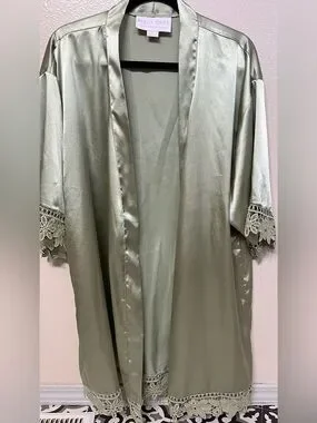 Birdy Grey | Intimates & Sleepwear | Birdy Grey Satin Robe In Sage ...